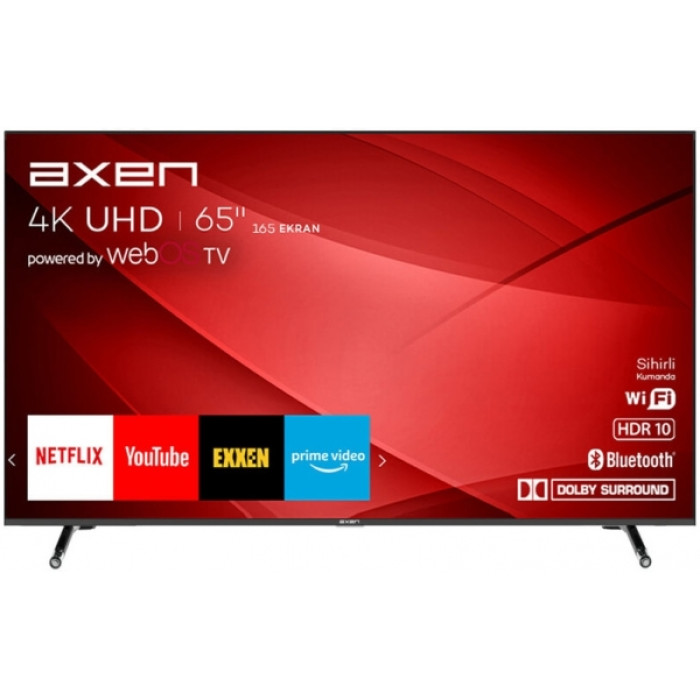 Axen AX65FIL240 4K Ultra HD 65" 165 Ekran Uydu Alıcılı Smart LED TV ...